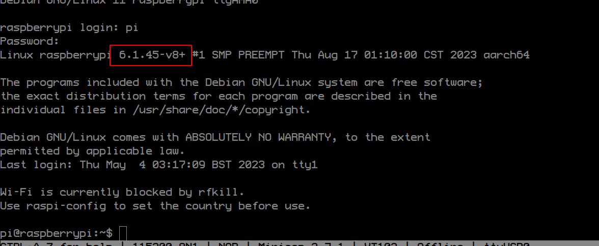 树莓派更换内核、串口连接 | 奇变偶不变